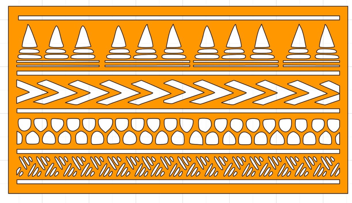 Island Border Stencil - Etsy