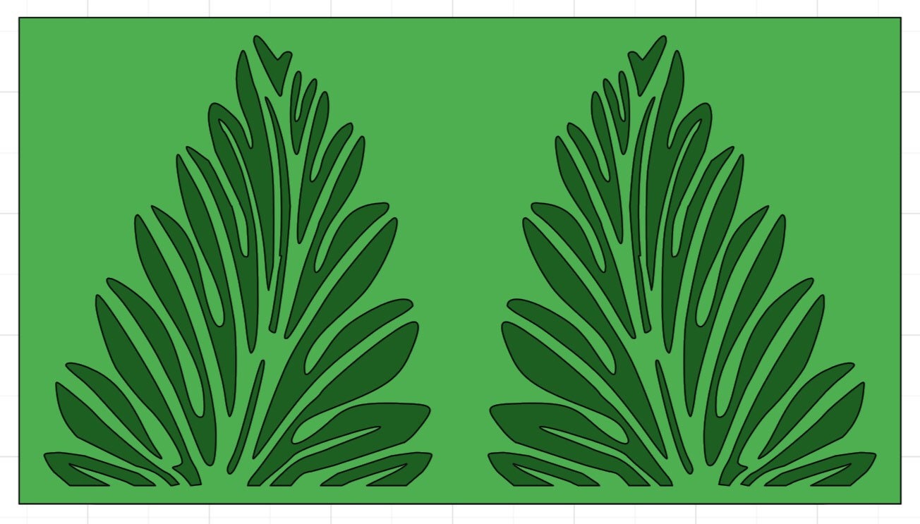 Island Leaf Border Stencil - Etsy