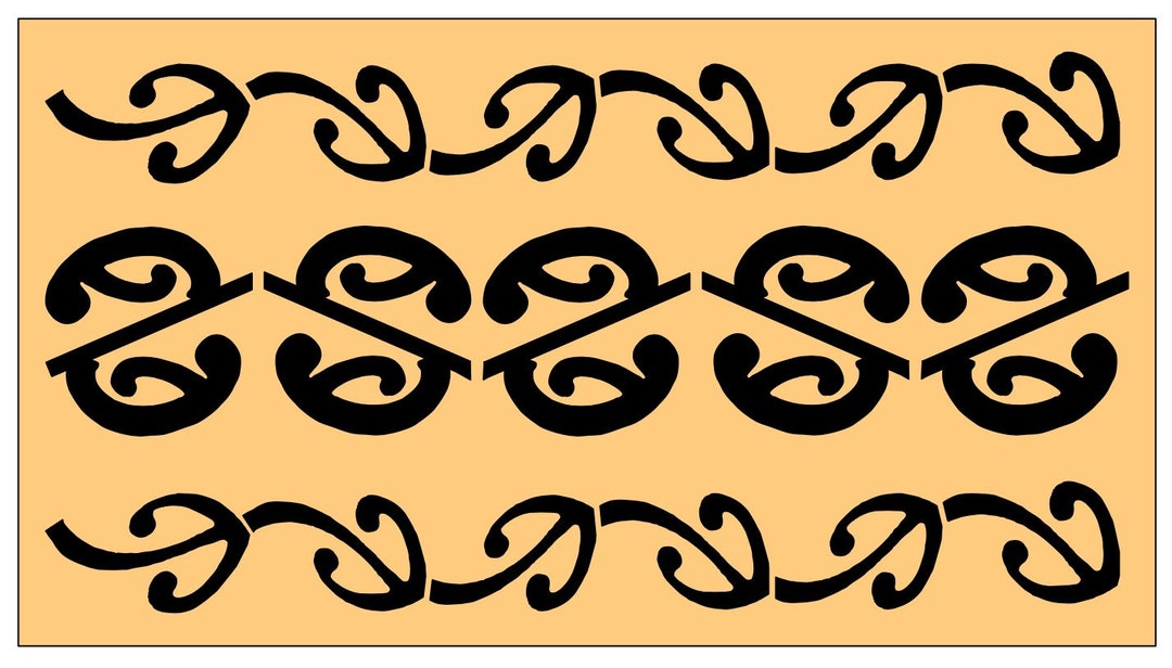 Maori Bands Border Stencil - Etsy