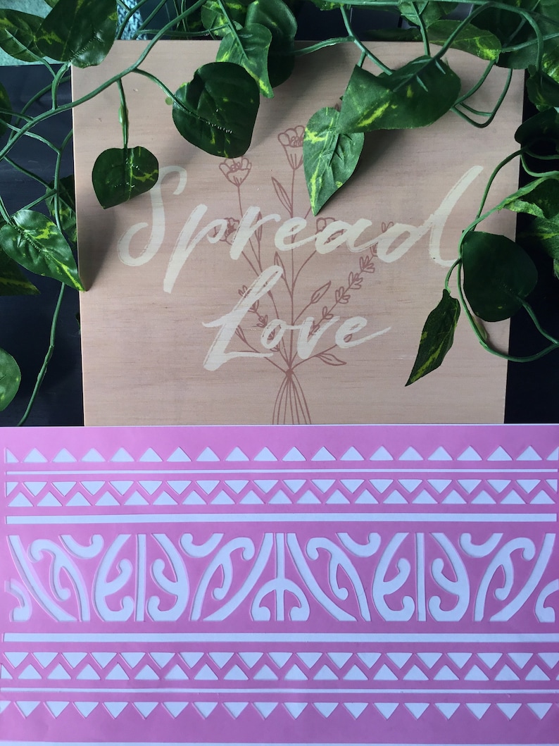 Maori Geometric Border Stencil - Etsy Australia