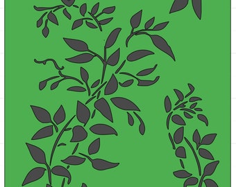 Scattered Leaves Stencil - Etsy