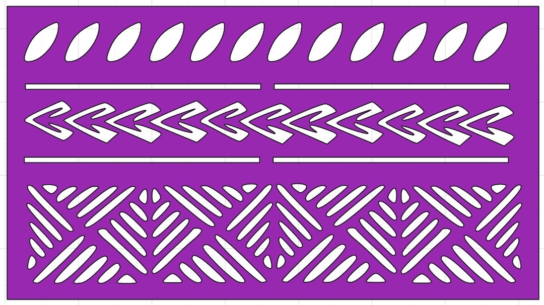 Samoan Wild Fern Border Stencil - Etsy UK