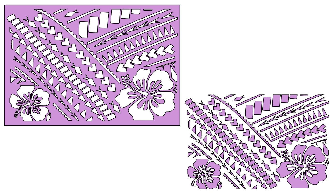 Samoan Hibiscus Fabric Stencil - Etsy