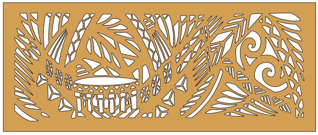 Samoan Kava Bowl Slim Border Stencil - Etsy
