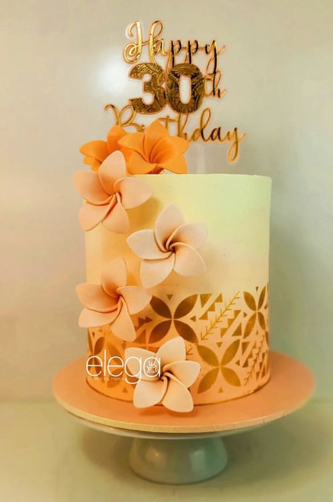 Island Floral Geometric Border Stencil - Etsy