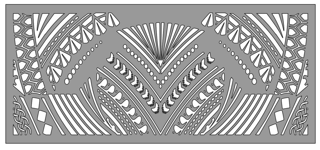 Fijian Fan Border Stencil - Etsy