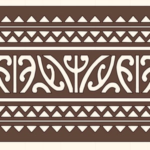 Maori Geometric Border Stencil - Etsy Australia