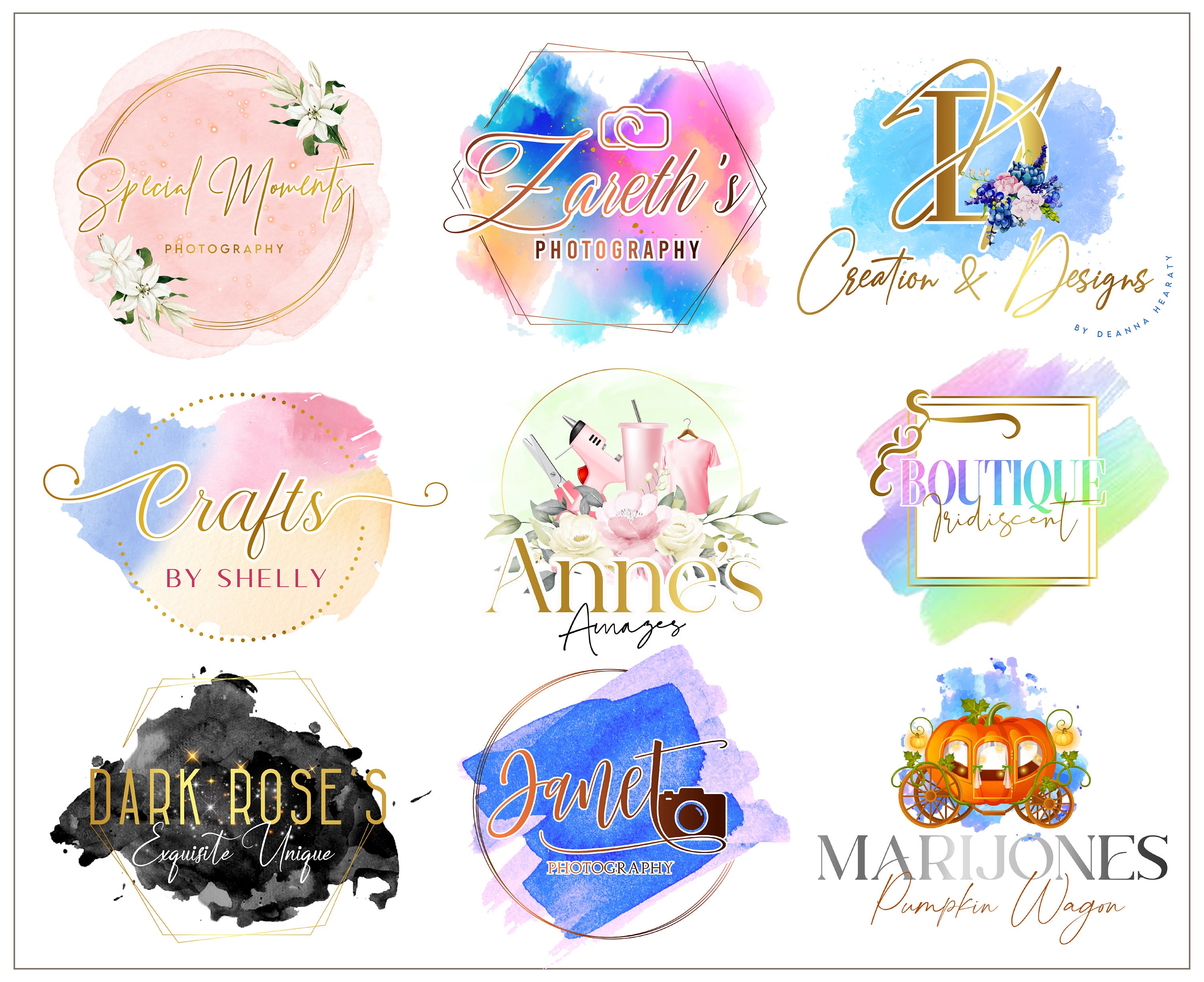 I Will Create Custom Logo Design Logo Design Photography - Etsy