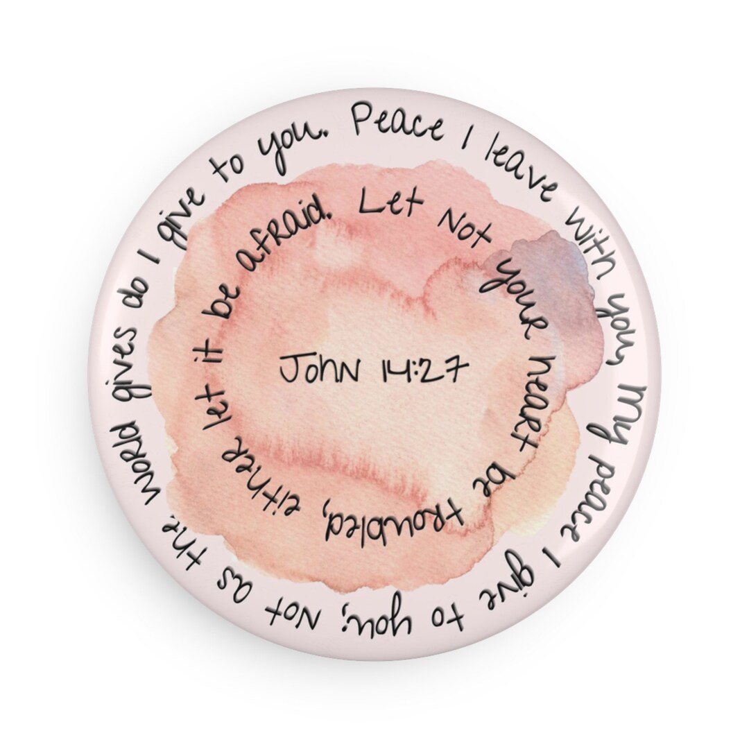 Round Magnets, Scripture Magnets, John 14:27, Christian Merch ...