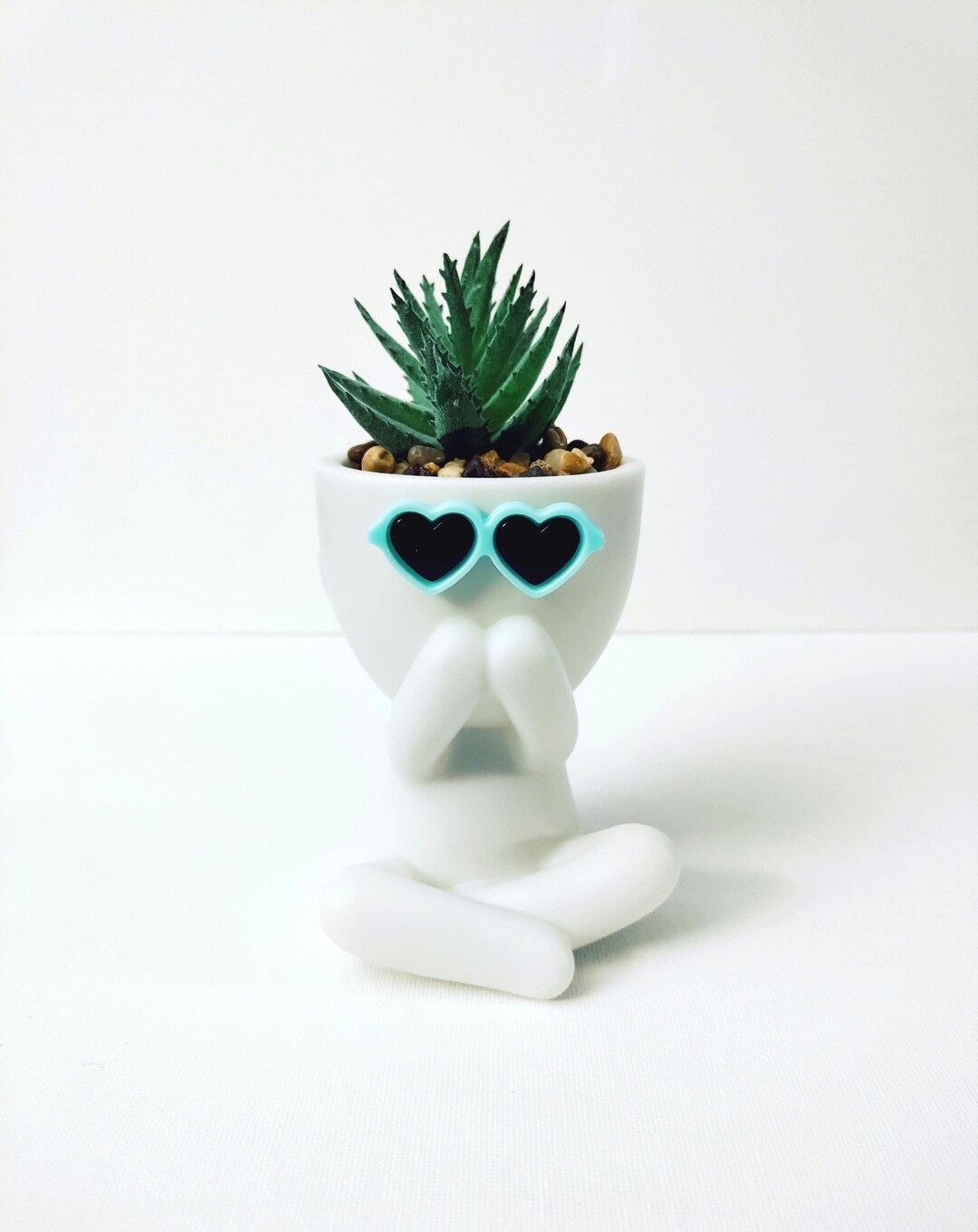 Figurine Succulent Planter: Human Shape With Sunglasses - Etsy