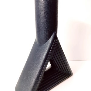 8 Inch Hand Painted Ceramic Triangle Shaped Vase, Dark Midnight Blue ...