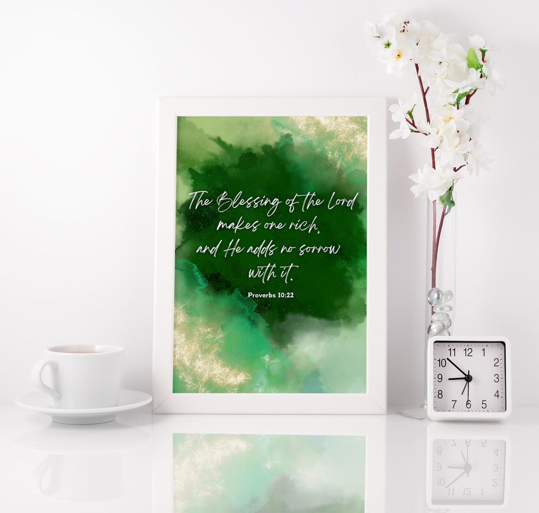 Printable Christian Art, Proverbs 10:22, Digital Art, Scriptures ...