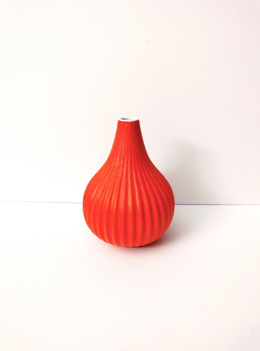 Bud Vase, IMPERFECT Red Bud Vase, Small Red Boho Vase, Ceramic Vase, 4. ...