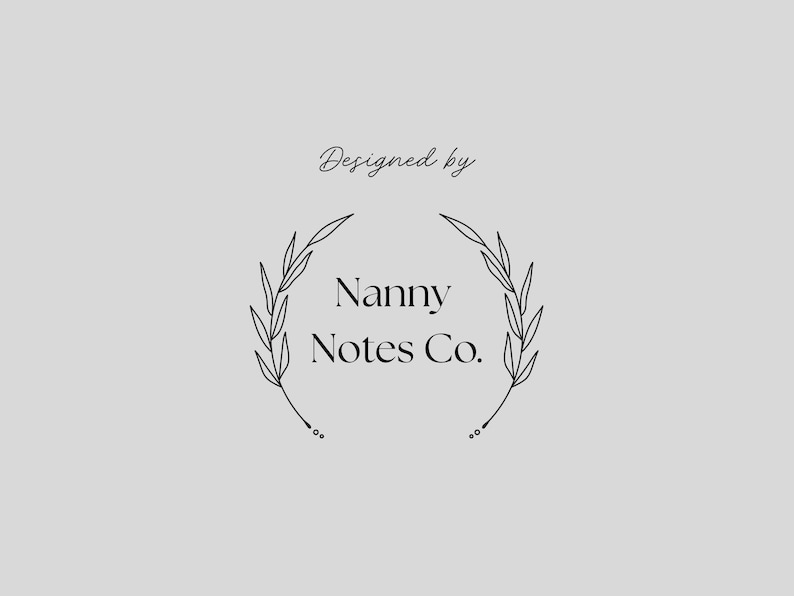Nanny Template Bundle | Printable & Editable Nanny Forms (digital ...