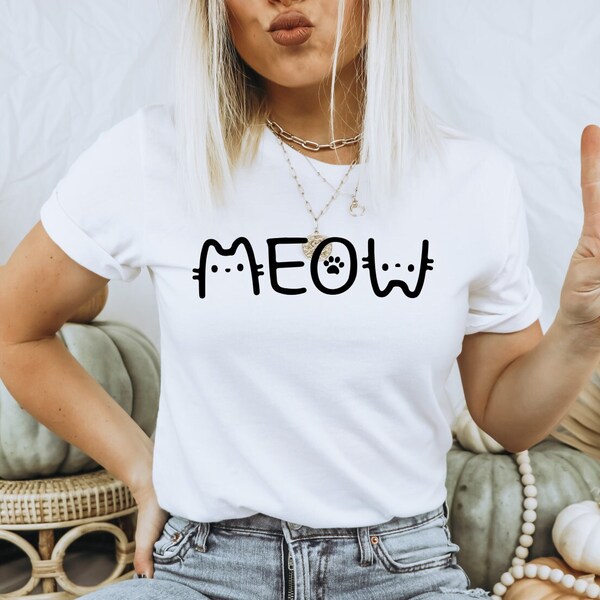 Meow Shirt - Etsy