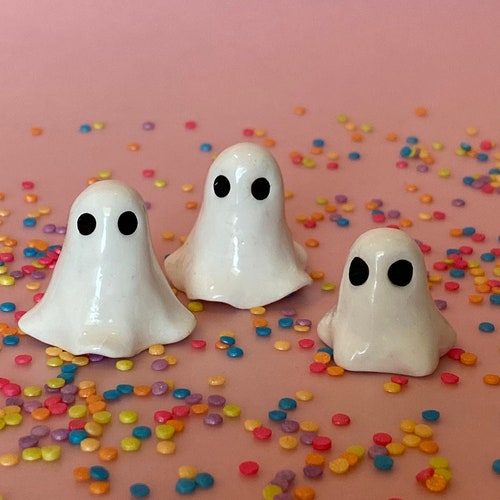 One Micro Mini Ghost Mini Ghost Polymer Clay Ghost - Etsy