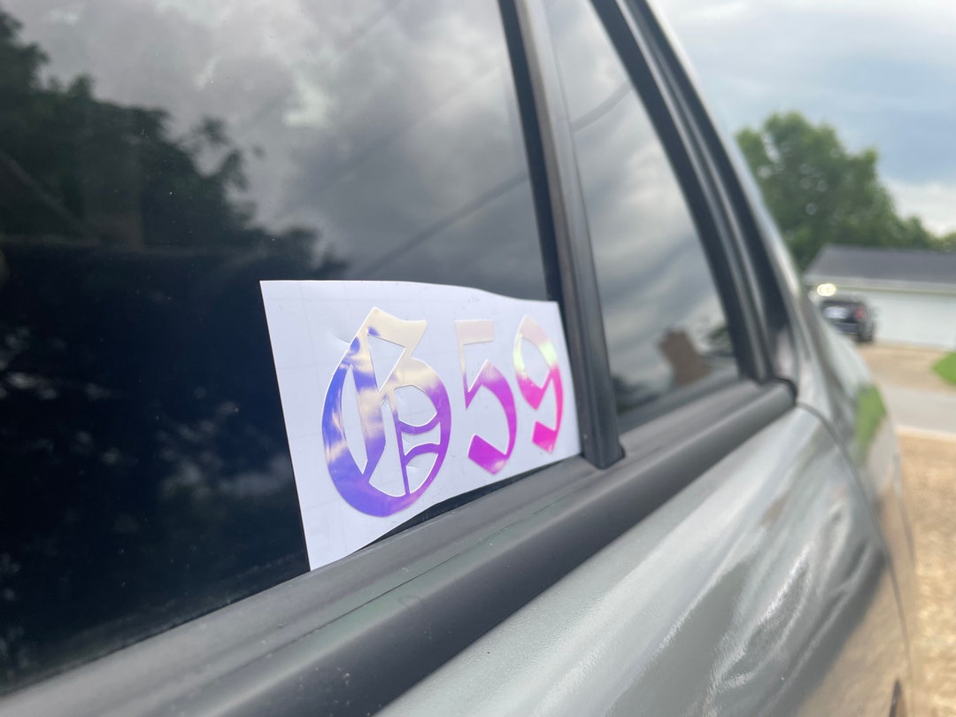 Holographic Car Decal, Jdm, Girl Car Decal, Motorcycle Helmet Decal ...