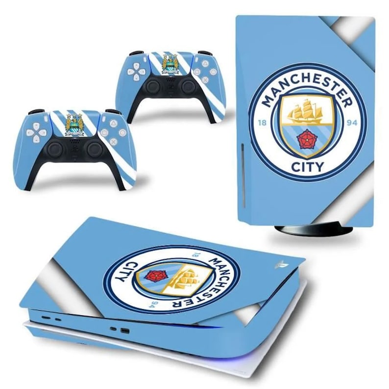 Manchester City Playstation 5 Controller & Console Skin, Manchester ...