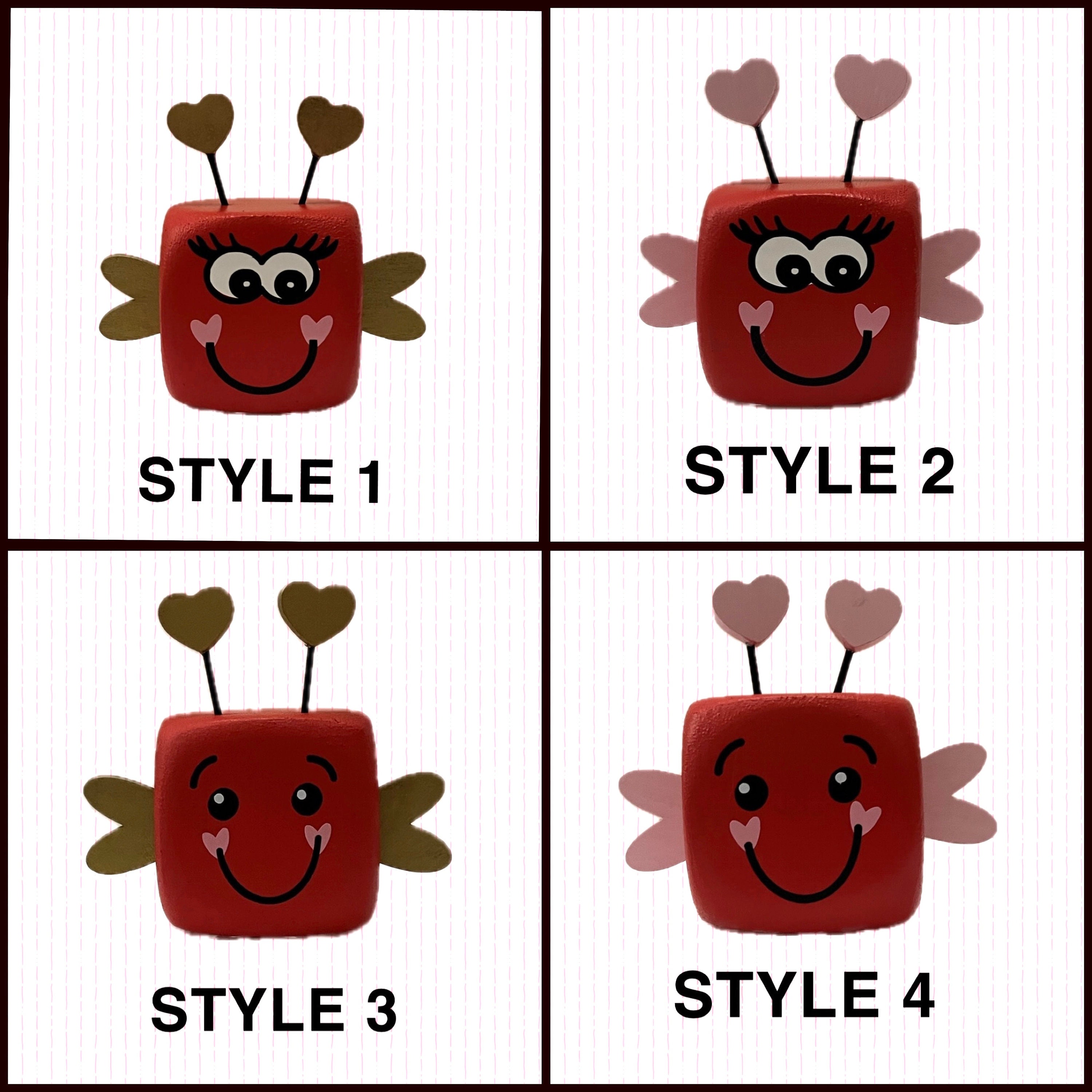 Love Bug Block, Valentines Day Decor, Personizable Decor, Shelf Sitter ...