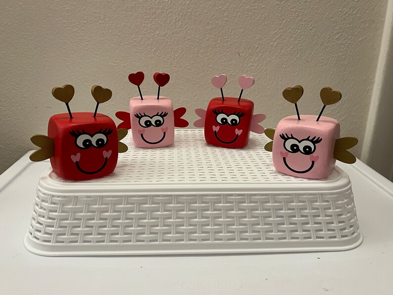 Love Bug Block, Valentines Day Decor, Personizable Decor, Shelf Sitter ...