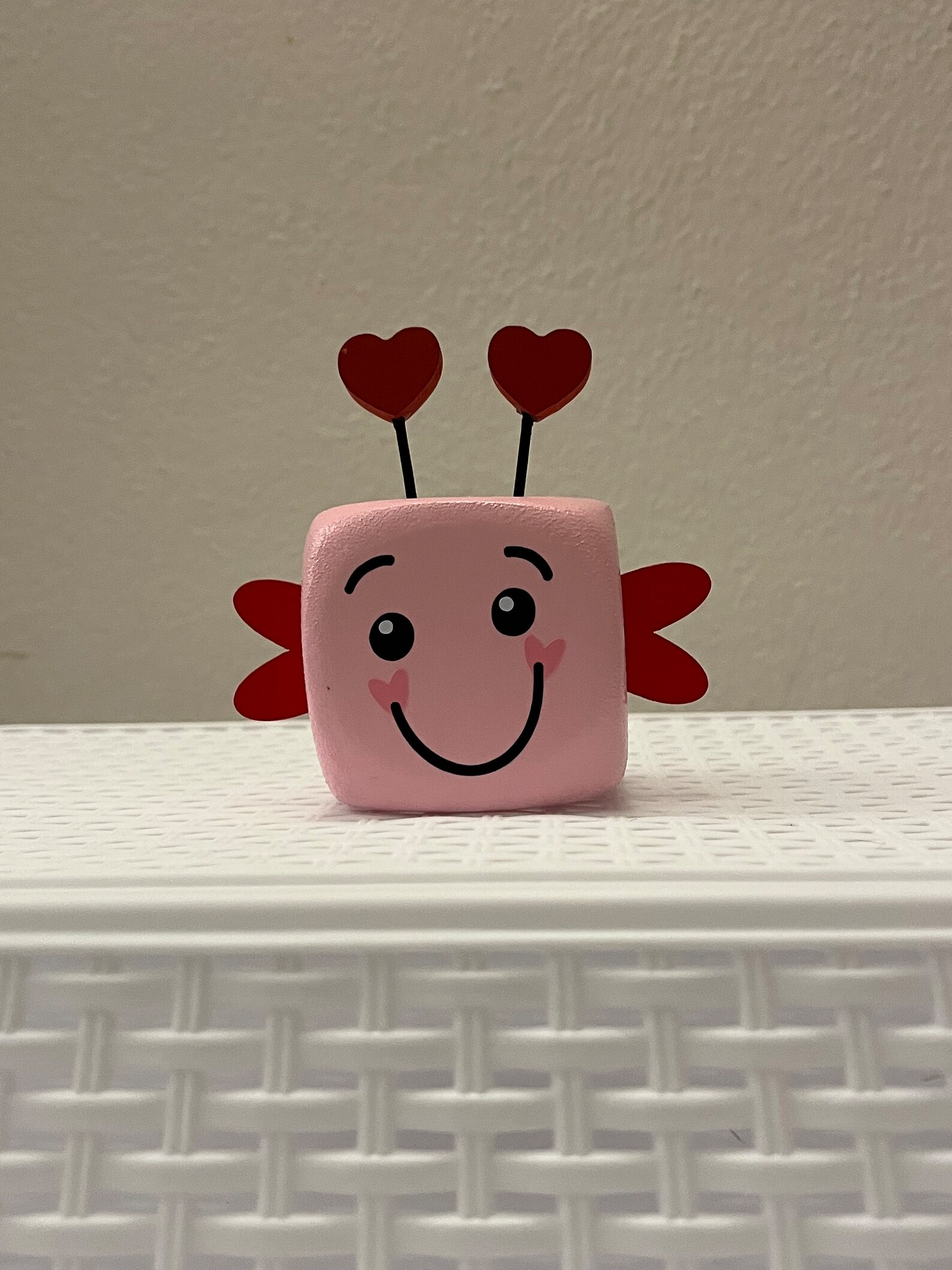 Love Bug Block, Valentines Day Decor, Personizable Decor, Shelf Sitter ...
