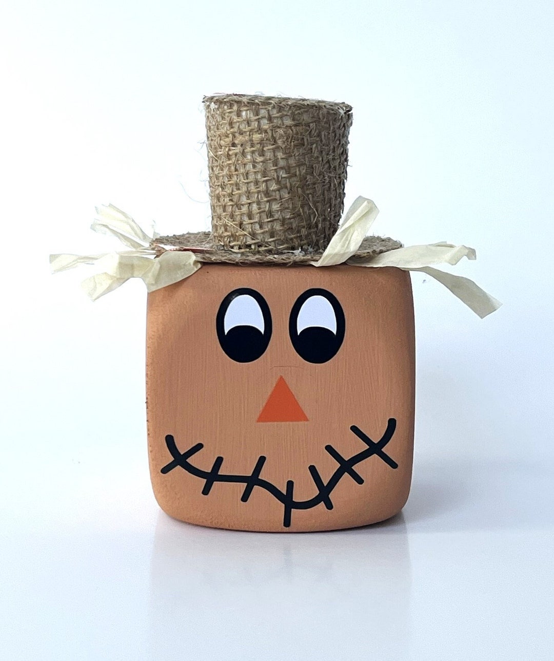 Scarecrow Block, Fall Decor, Halloween Decor, Autumn Decor, Shelf ...