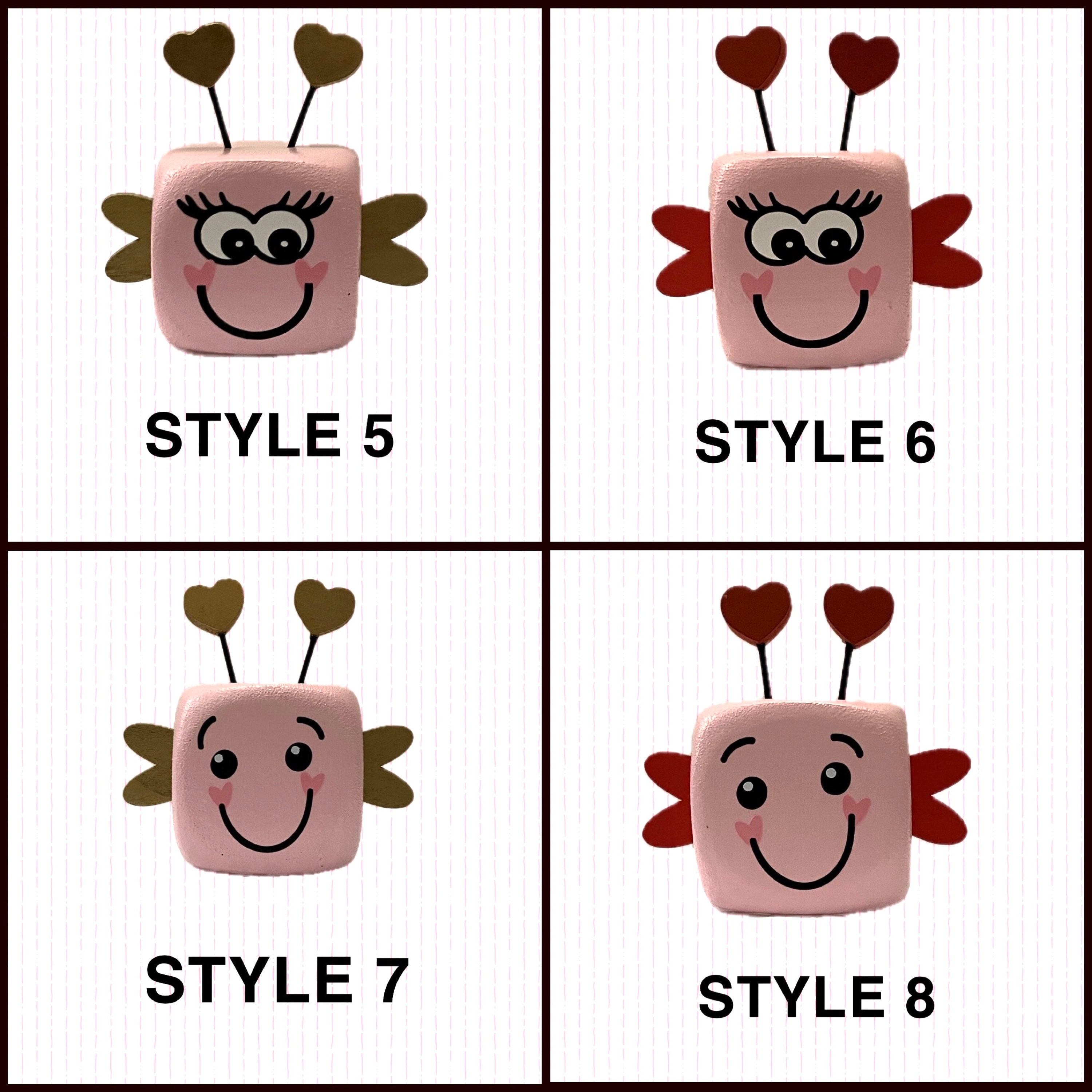 Love Bug Block, Valentines Day Decor, Personizable Decor, Shelf Sitter ...