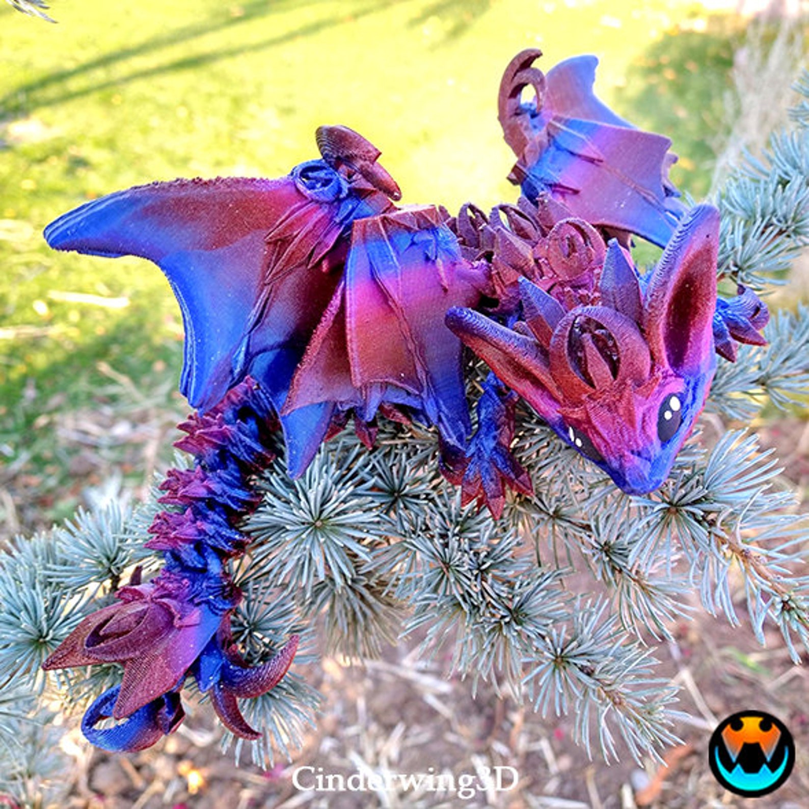 Nightwing Dragon: Cinderwing3d, STL File for 3D Printing, Cute Fantasy ...