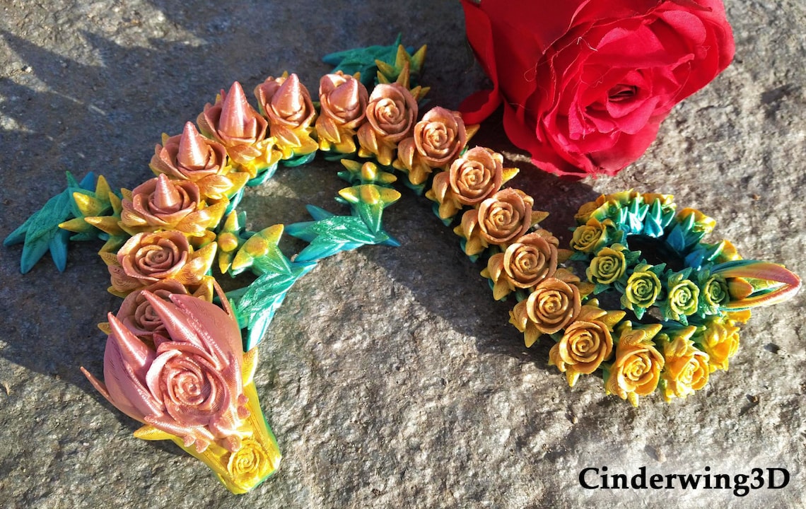 Rose Dragon Cinderwing3d STL File for 3D Printing STL Print - Etsy Australia