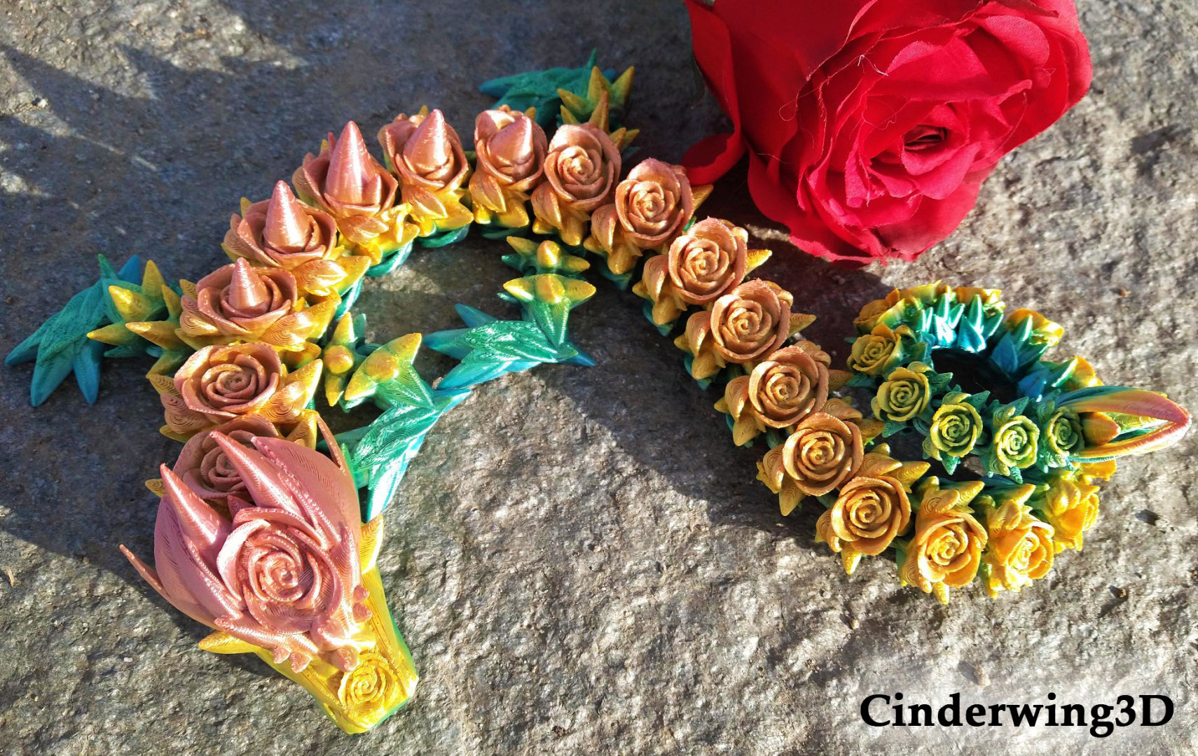 Rose Dragon Cinderwing3d STL File for 3D Printing STL Print - Etsy ...