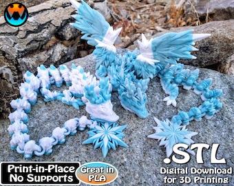 Crystal Wolf Dragon Cinderwing3d, STL File for 3D Printing,, STL Print ...