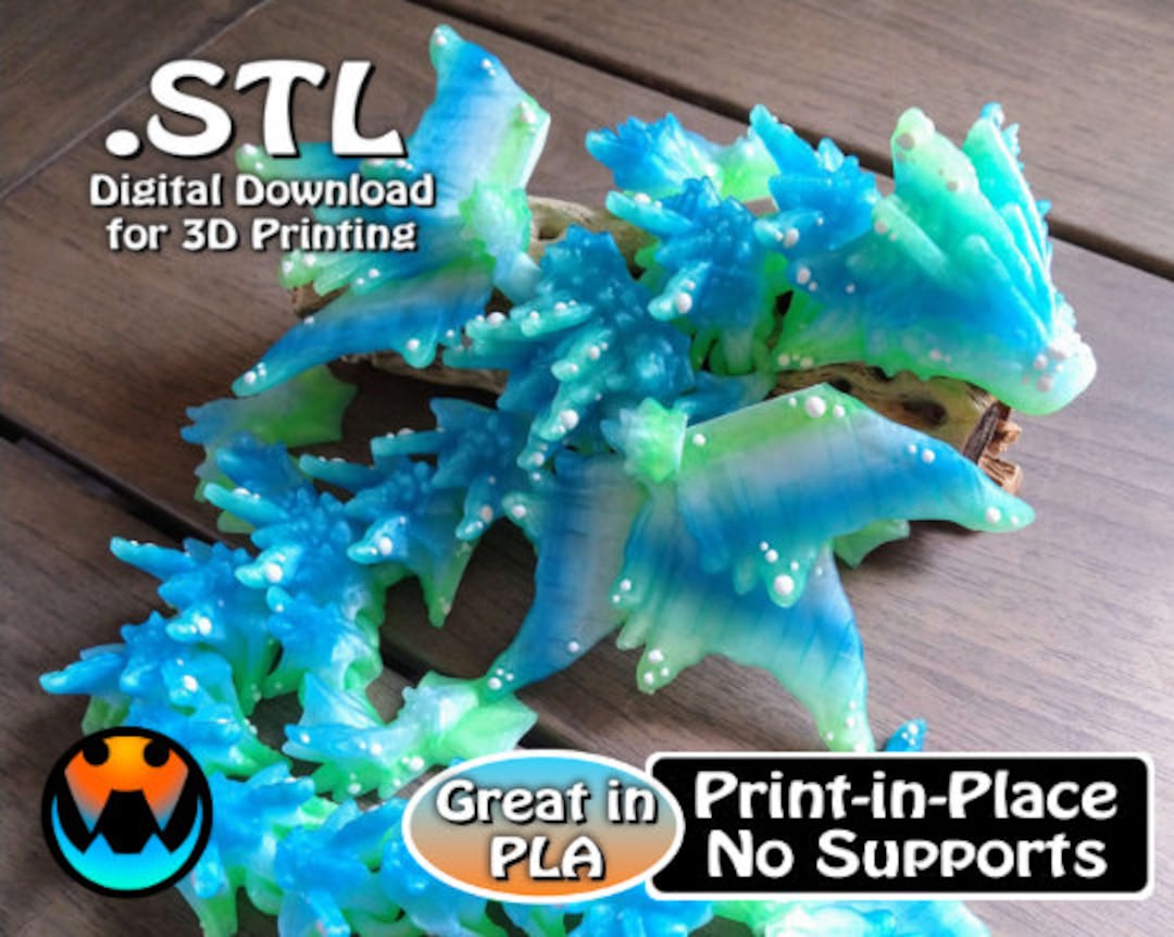 Ocean Dragon, Cinderwing3d, STL File for 3D Printing, STL Print Files ...