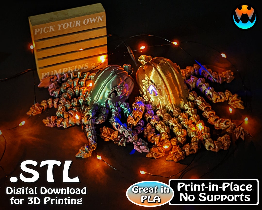 Harvest Lurker STL Print Files, Articulating Flexi Wiggle Pet, Print in ...