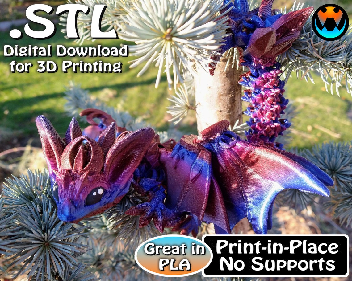 Nightwing Dragon: Cinderwing3d STL File for 3D Printing Cute - Etsy