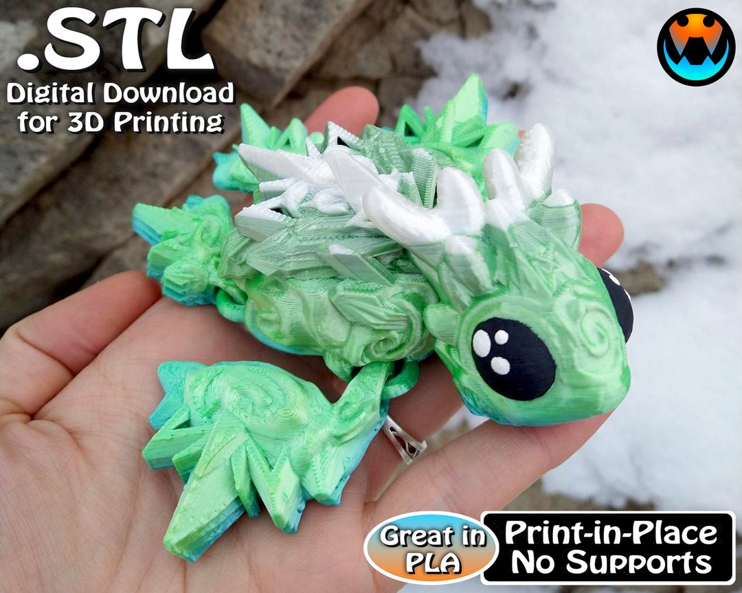 Snowflurtle - Winter Snowflake Turtle: Cinderwing3d, STL File for 3D ...