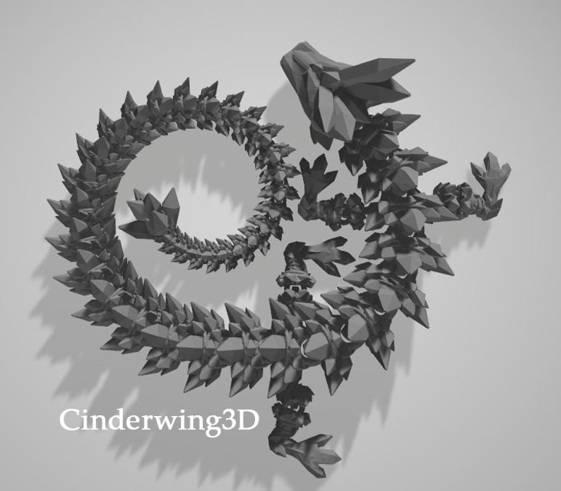 Crystal Dragon Cinderwing3d STL File for 3D Printing STL - Etsy Australia