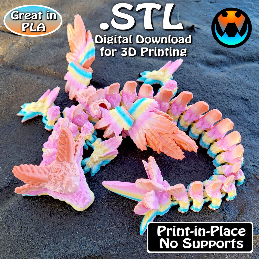 Axolotl Dragon, Cinderwing3d, STL File for 3D Printing, STL Print Files ...