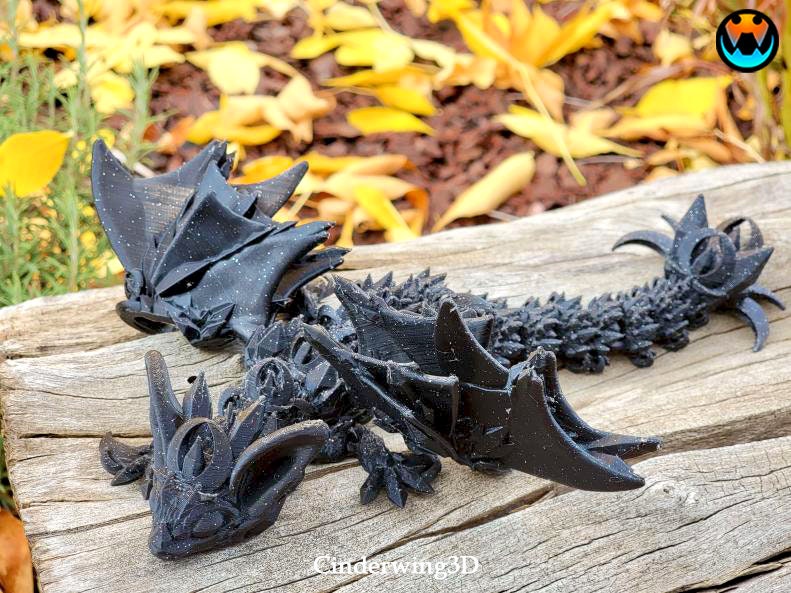 Nightwing Dragon: Cinderwing3d, STL File for 3D Printing, Cute Fantasy ...