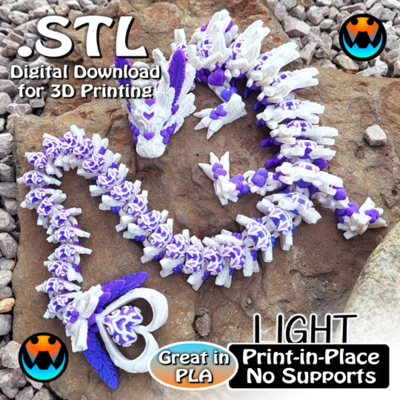 Articulated Dragon Hearts - Etsy