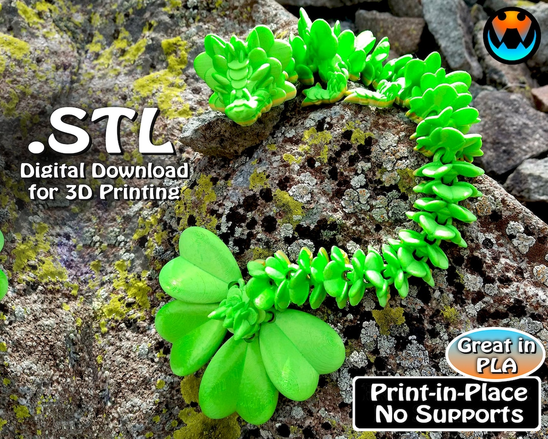 Clover Dragon, Cinderwing3d, STL File for 3D Printing, STL Print Files ...