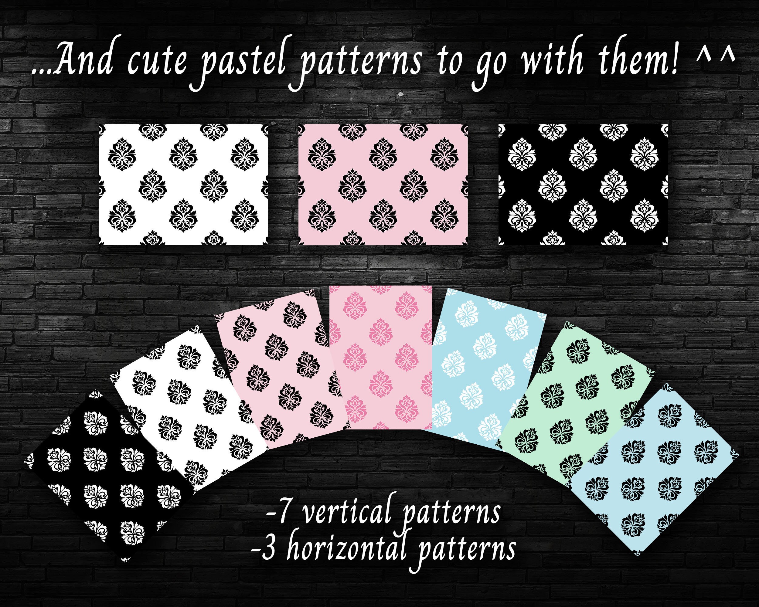 Witchy Pastel Goth Gallery Wall Art Print Set, Black and Pink Printable ...