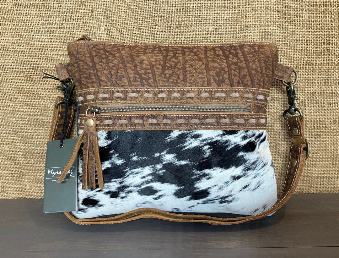 Myra Bag - Handbag Western Purse - Cowhide Compact Crossbody - Etsy