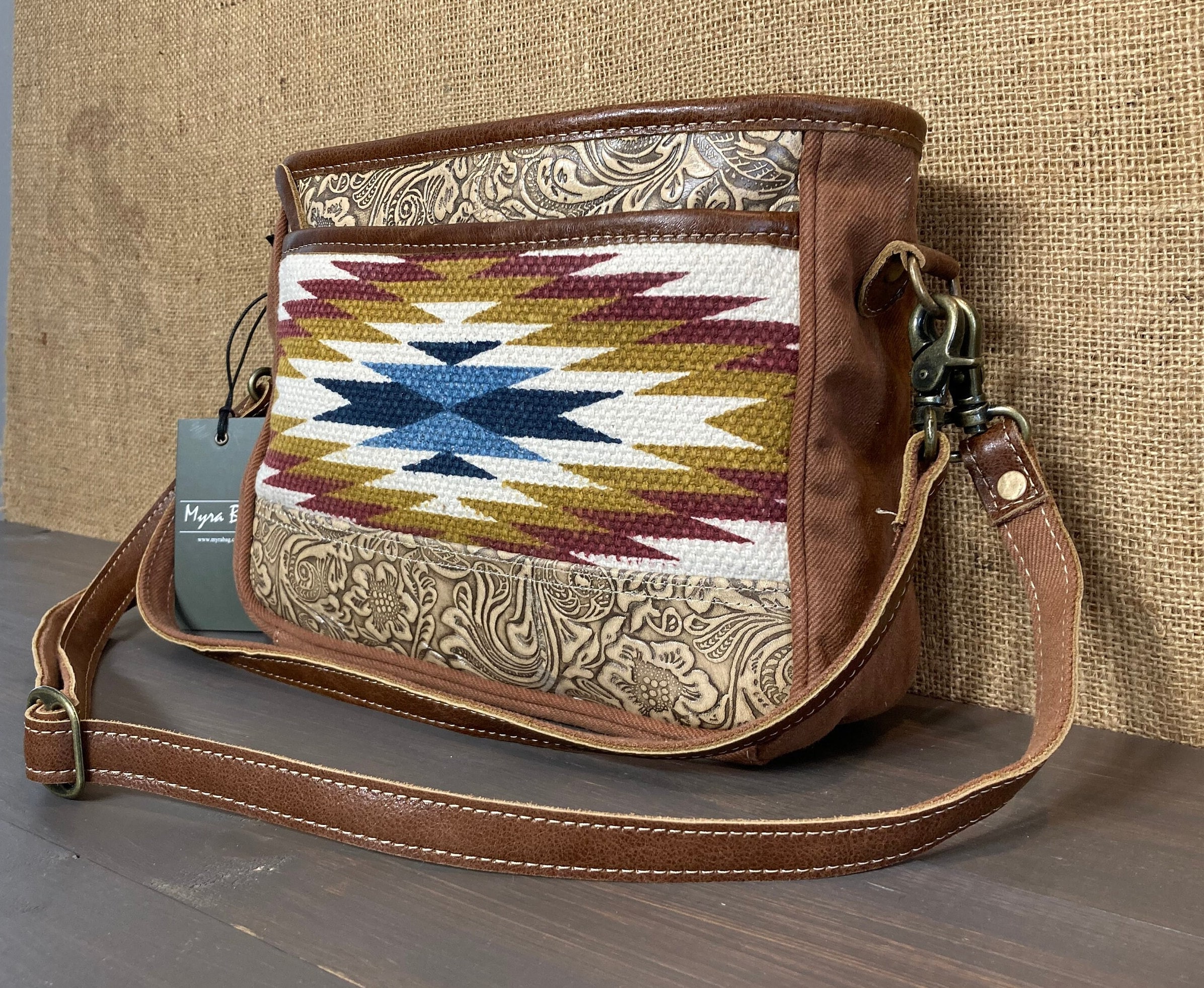 Western Aztec Tooled Leather Myra Bag Refit Small and - Etsy
