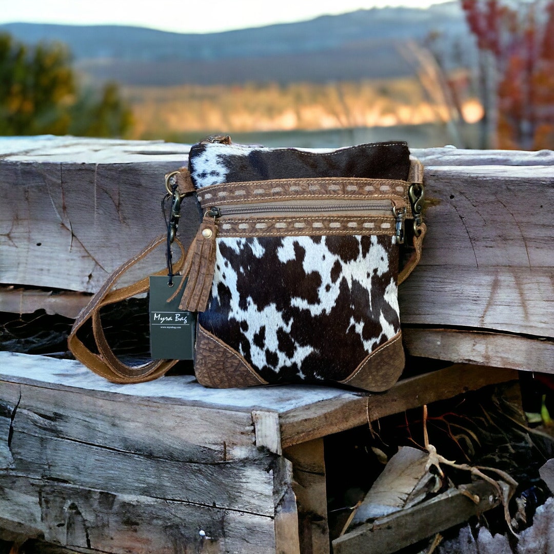 Western Cowhide Crossbody Purse - Etsy