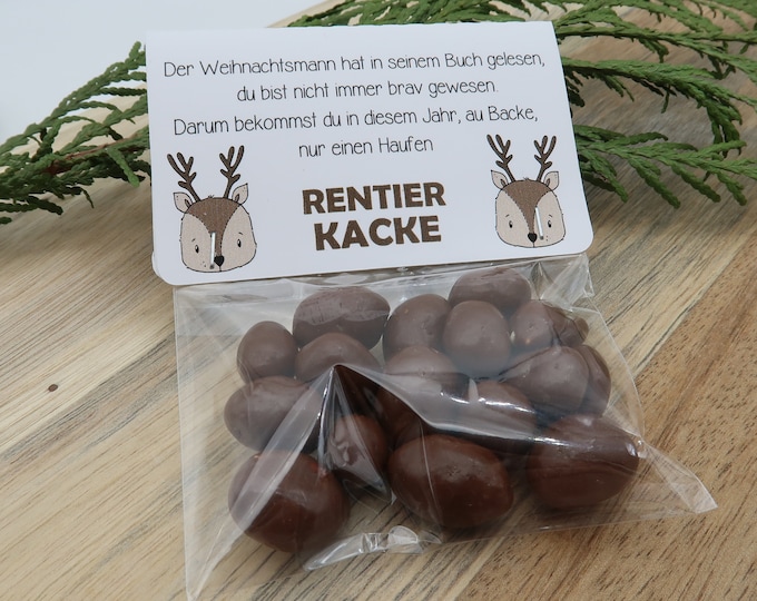 Rentier-Pupse Lustiges Weihnachtsgeschenk / Nikolausgeschenk für Kinder ...