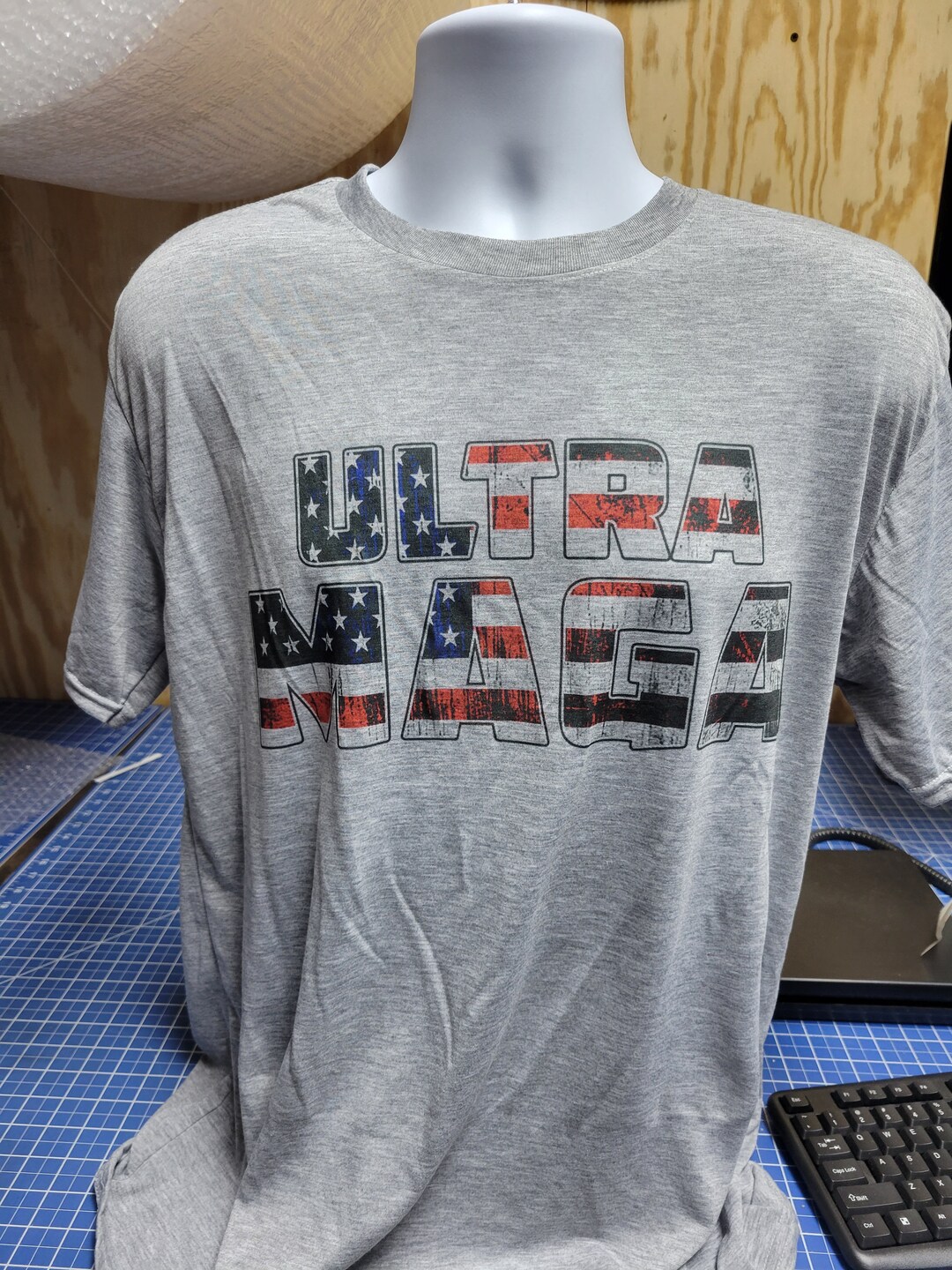 Ultra Maga Flag Font Political Tee Shirt 100% Polyester - Etsy