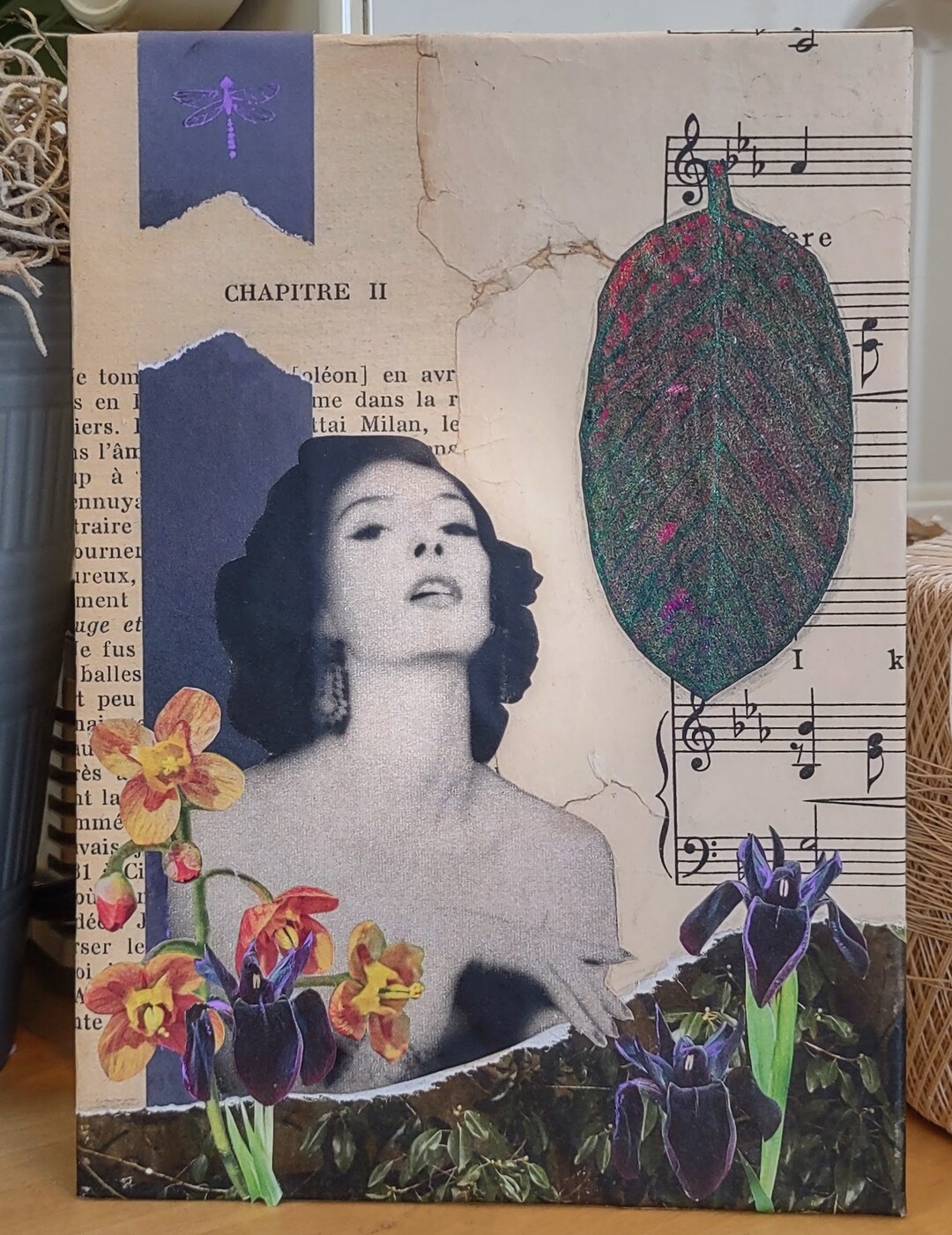 Breath of Spring Original Collage Mixed Media on Canvas Board - Etsy