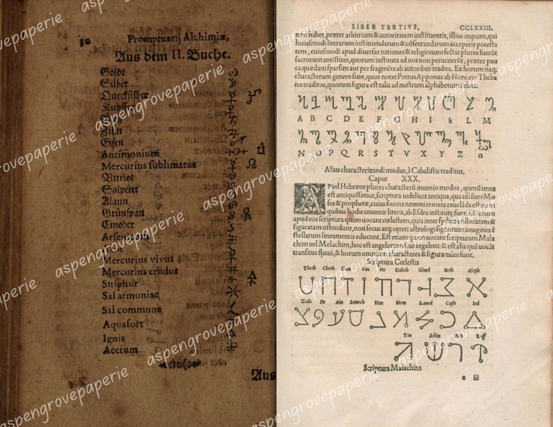 Printable Old Paper for Junk Journal, Antique Alchemy Book Pages - Etsy