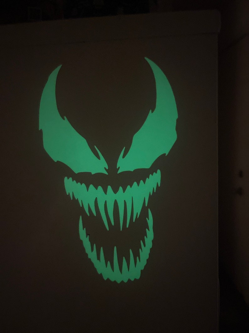 Venom Face Glow in the Dark Venom Decal Venom Helmet Decal Venom Decal ...