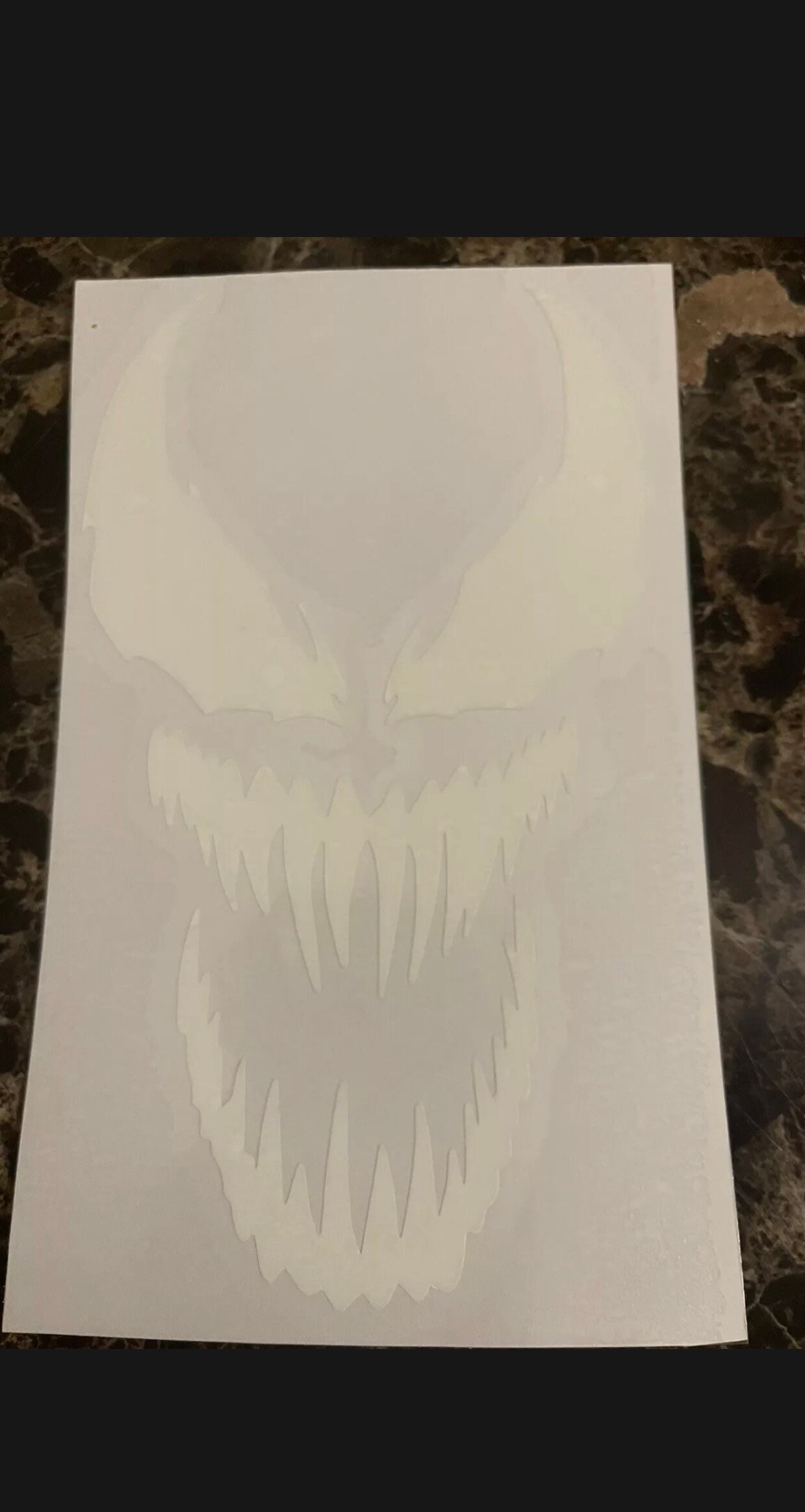 Venom Face Glow in the Dark Venom Decal Venom Helmet - Etsy